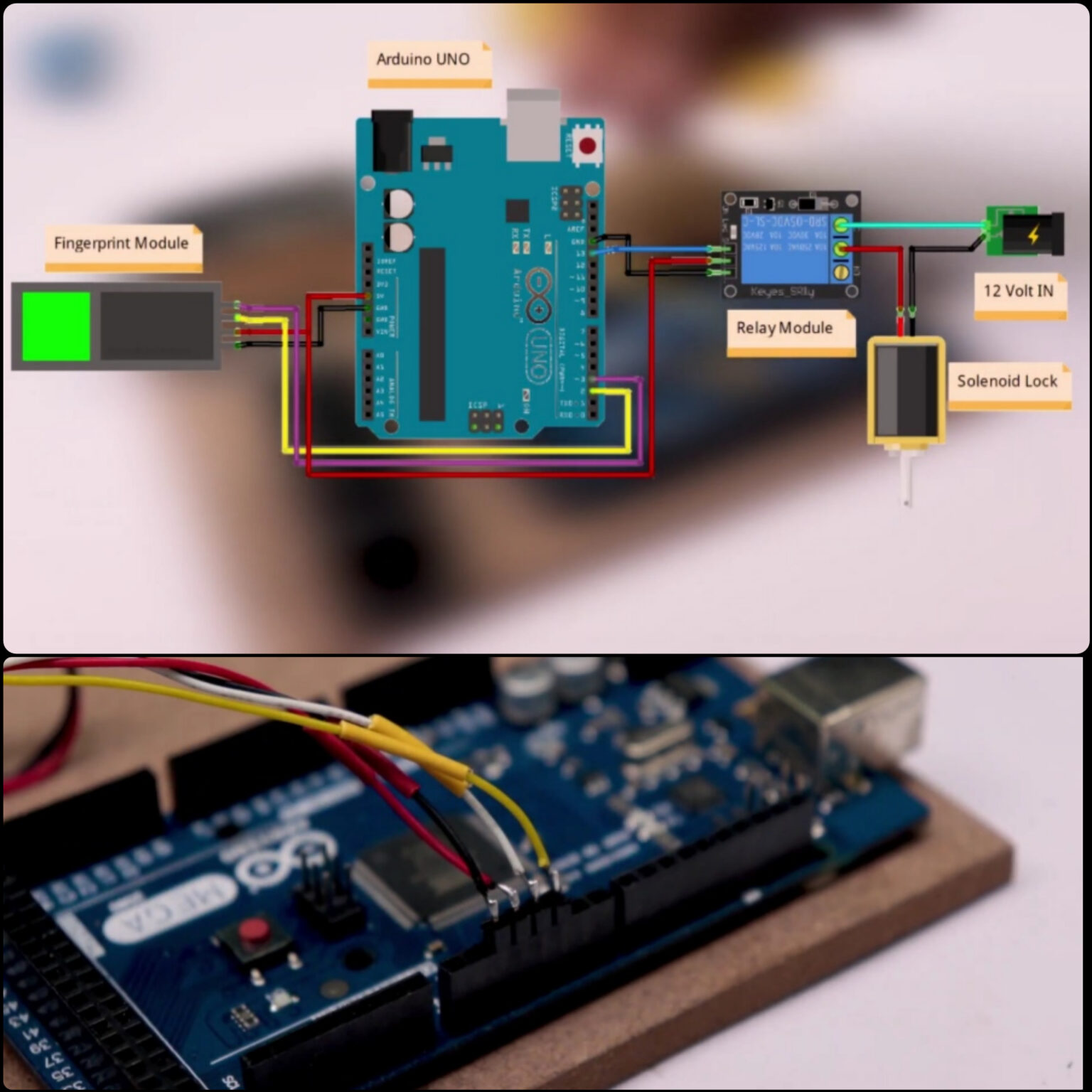 DIY Fingerprint Door lock System using Arduino , R307