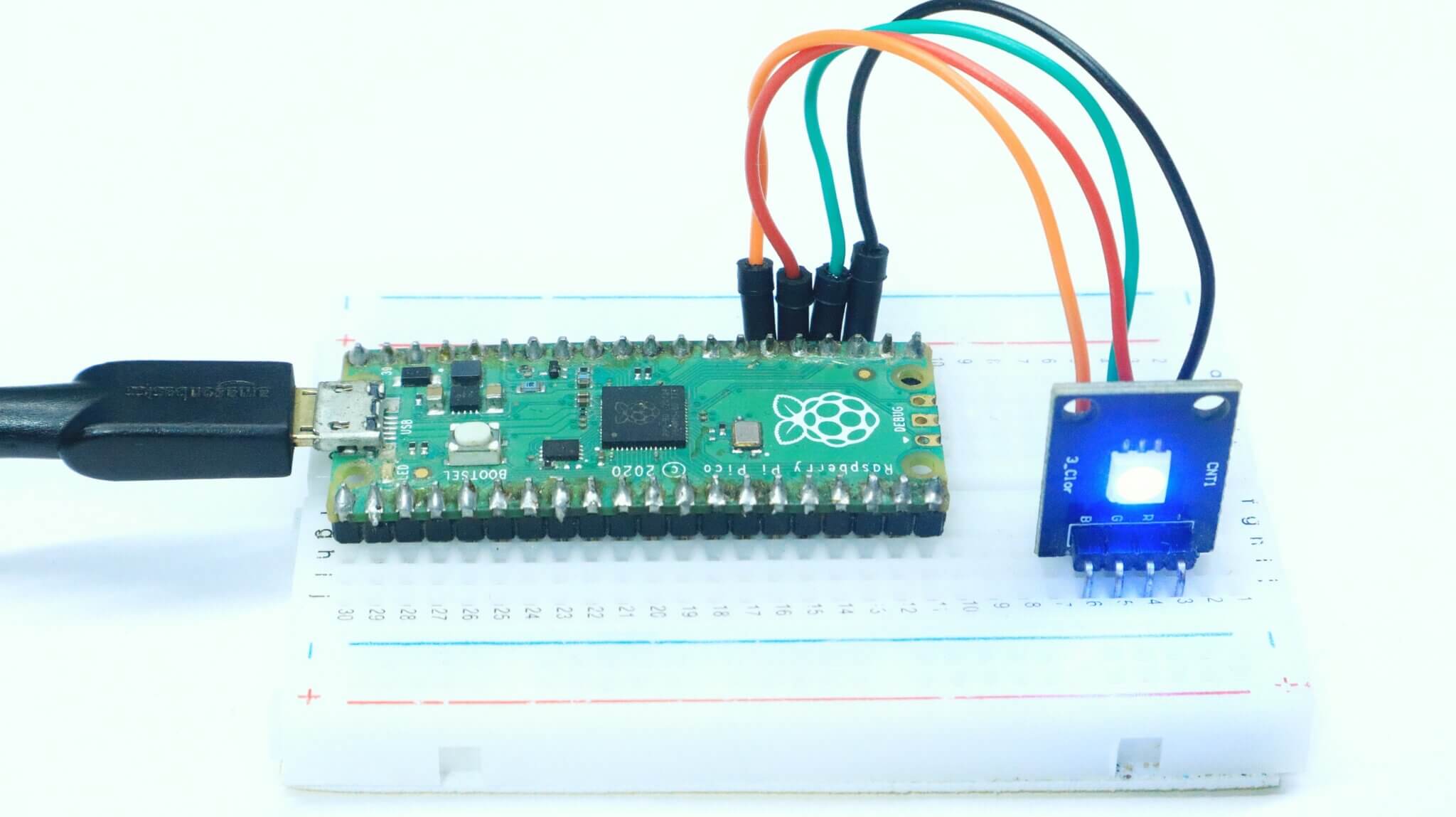 RGB LED Using a Raspberry Pi Pico with MicroPython