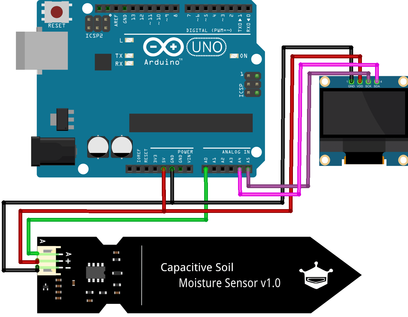 Capacitive Soil Moisture Sensor v1.2 With Arduino Tutorial