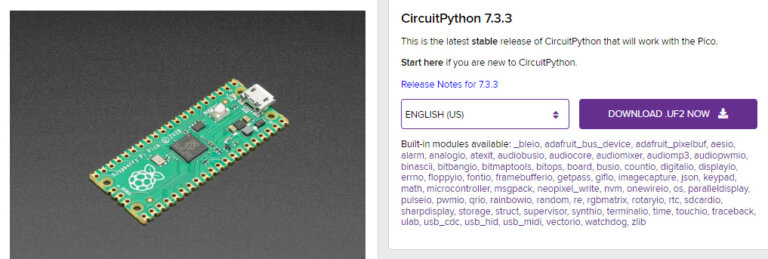 How to Setup a Raspberry Pi Pico with CircuitPython Code