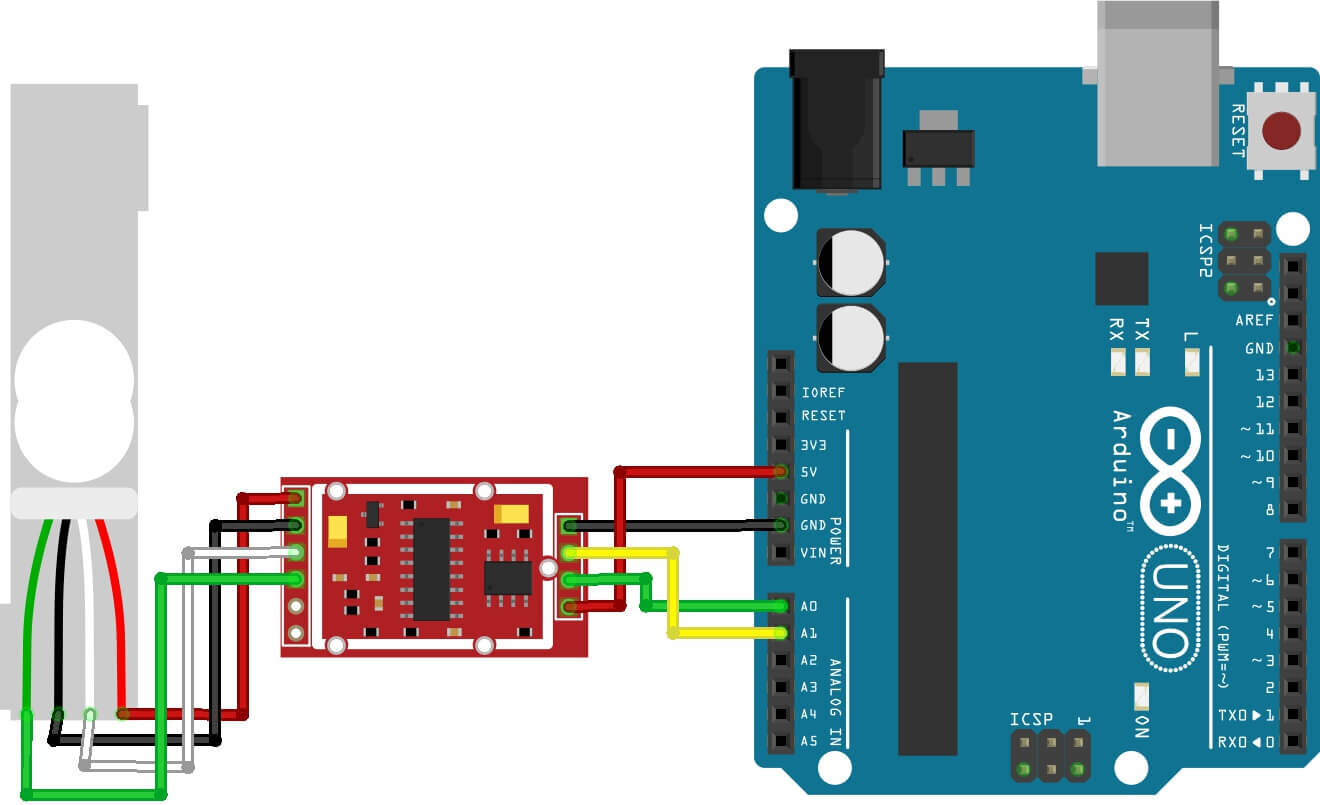 Measure Weight Using arduino with load cell hx711 module