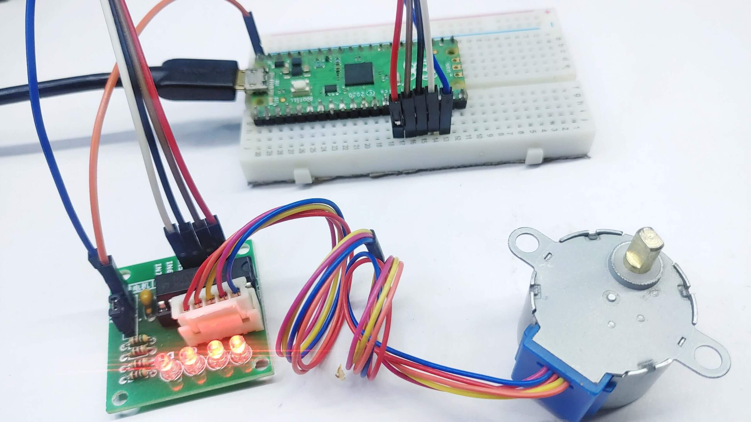 Control 28BYJ-48 Stepper Motor With Raspberry Pi Pico