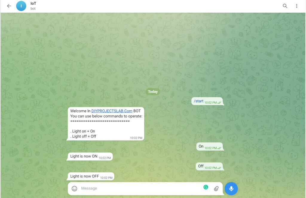 Control LED with Telegram Bot Using ESP8266/ESP32