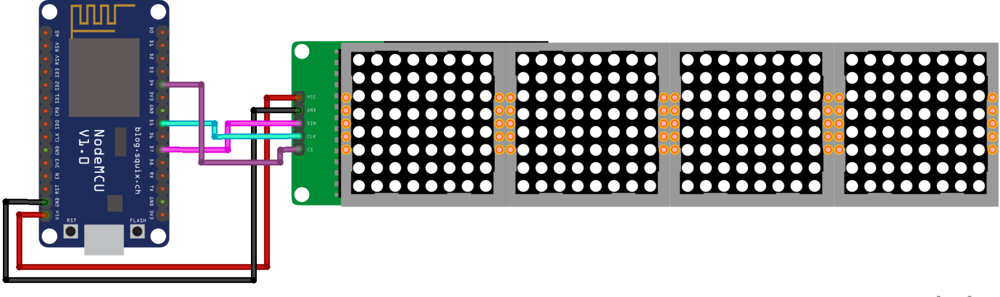 Control MAX7219 Dot Matrix LED Display With Telegram Message