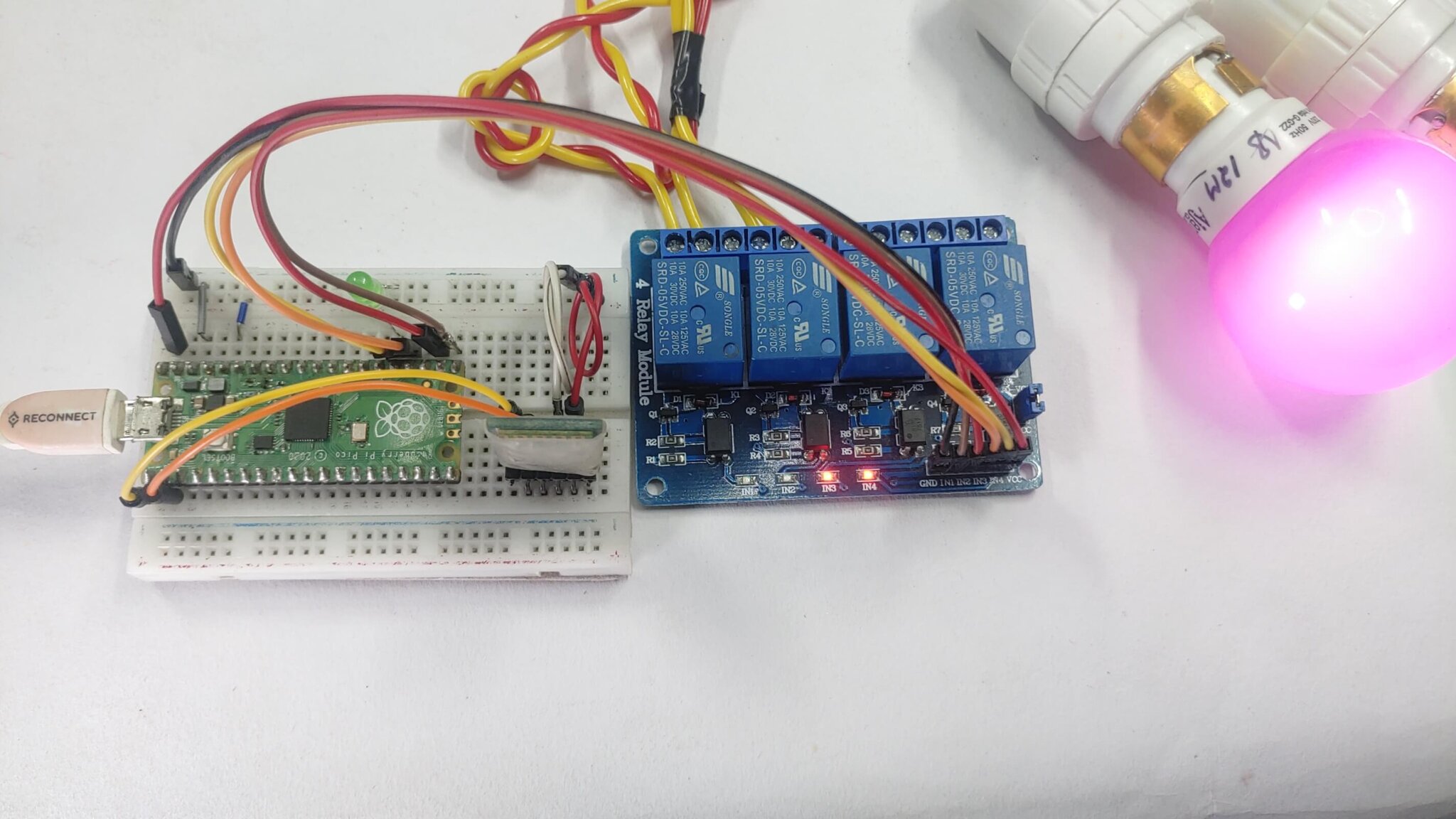 Home Automation Using Raspberry Pi Pico & Bluetooth module