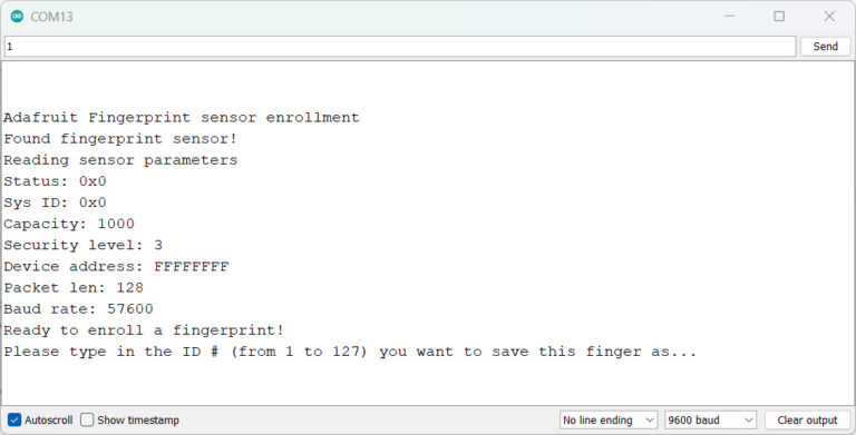 Interfacing R307 Fingerprint Sensor With Arduino - Tutorial