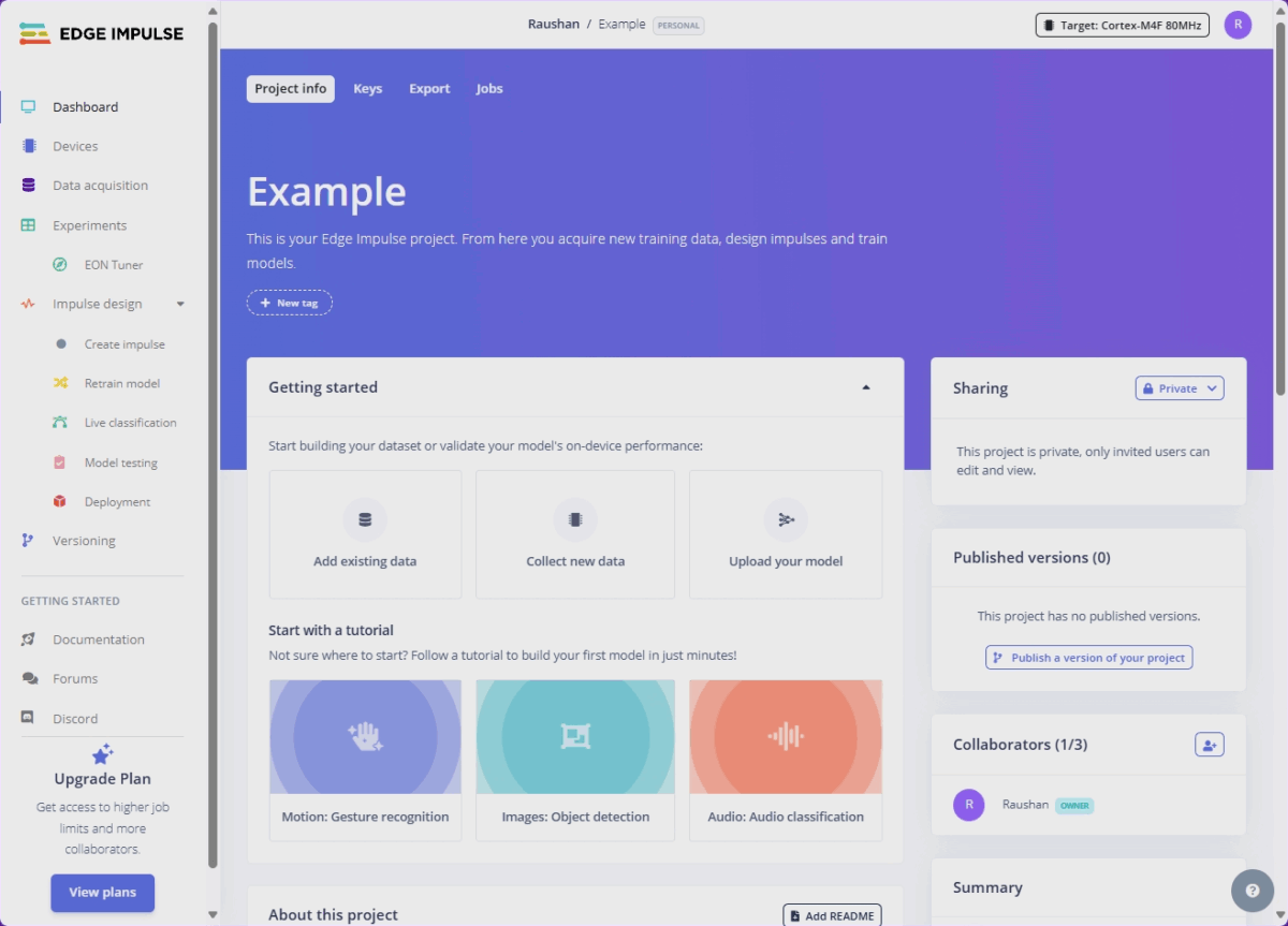 Getting Started with Edge Impulse on Arduino Nano 33 BLE Sense