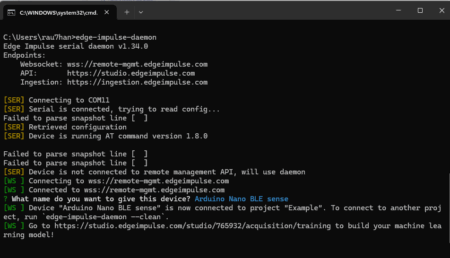 Getting Started with Edge Impulse on Arduino Nano 33 BLE Sense