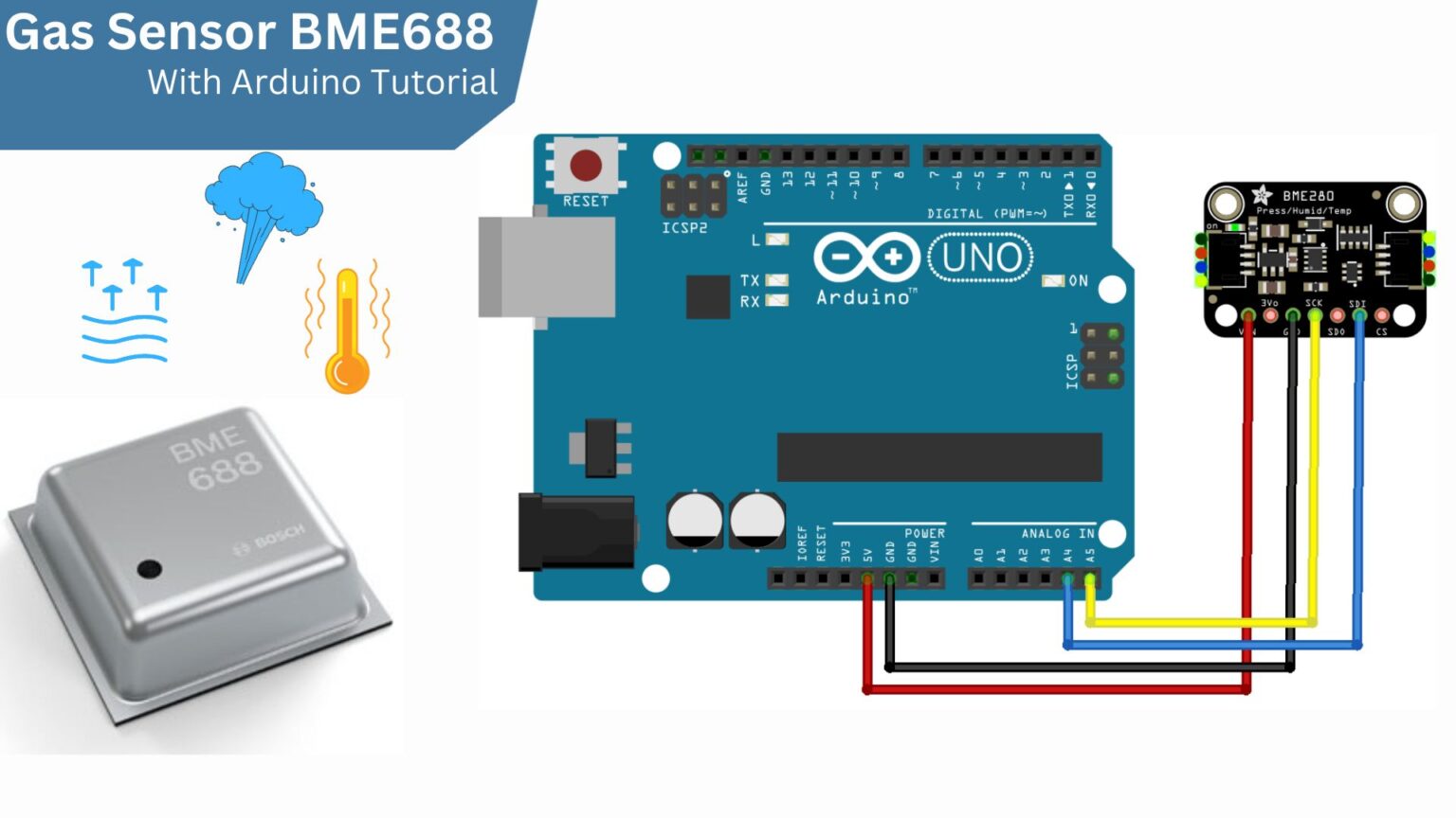 Interfacing BME688 Environmental & Gas Sensor with Arduino