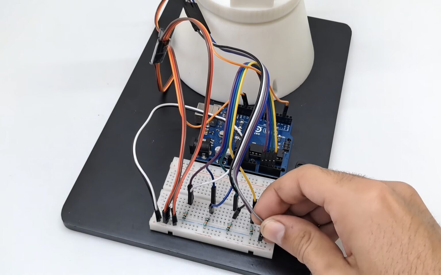 Dual Axis Arduino Solar Tracker Project Using LDR & Servo Motor