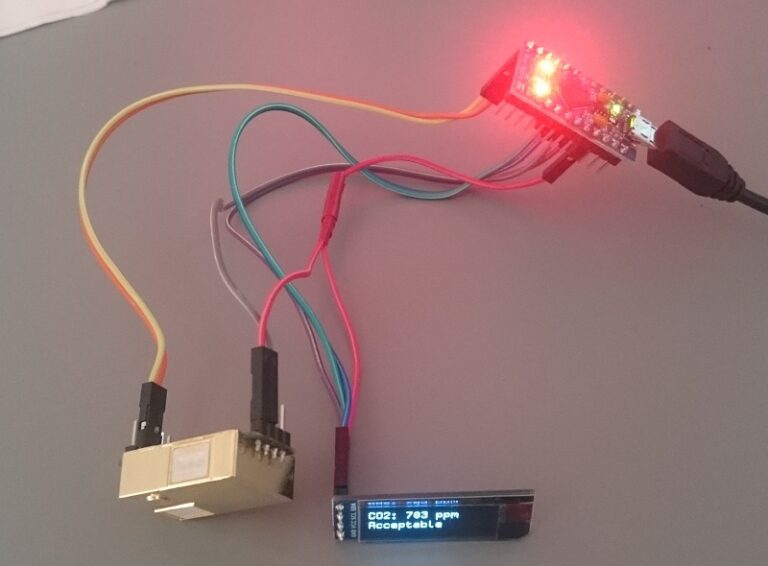 Arduino CO₂ Monitoring System with MH-Z19B NDIR CO₂ Sensor
